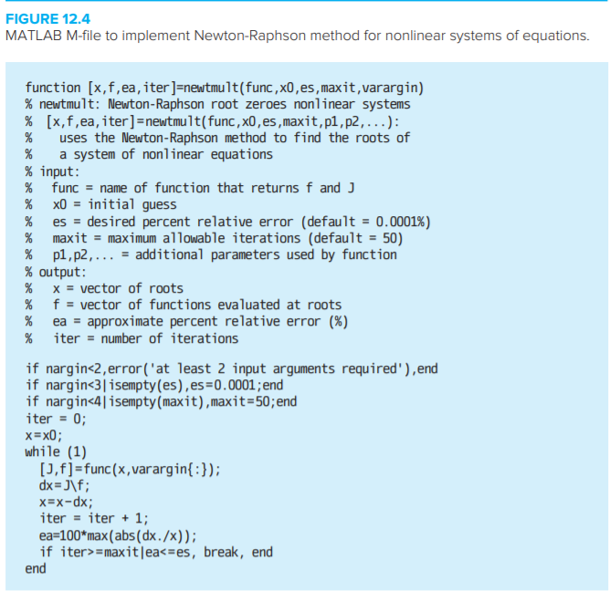 Solved Use matlab to solve prob 12.14 Reference for prob | Chegg.com