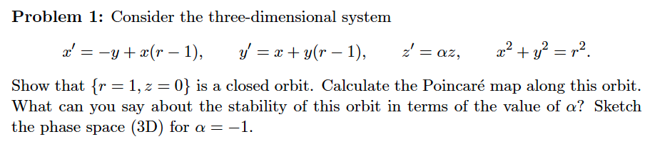 Solved Problem 1: Consider the three-dimensional | Chegg.com