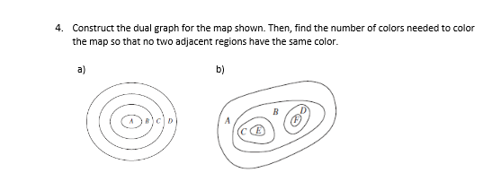 Solved Construct the dual graph for the map shown. Then, | Chegg.com