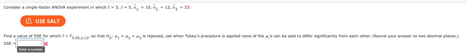 Solved Consider a single-factor ANOVA experiment in which I | Chegg.com