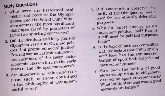 Study Questions 1. What were the historical and | Chegg.com