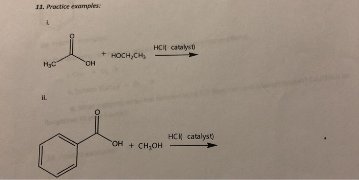Solved 11. Practice examples: HCI( catalyst) 2CH3- H3C OH | Chegg.com
