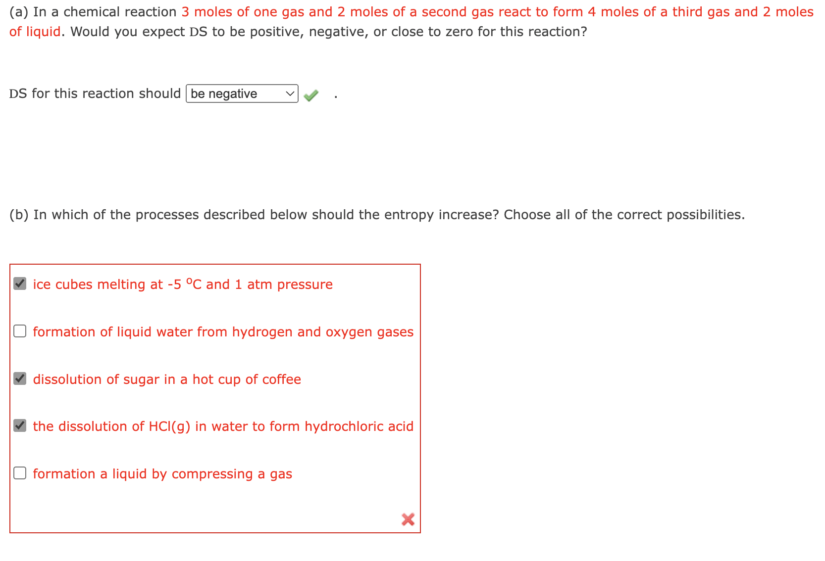 Solved (a) In a chemical reaction 3 moles of one gas and 2 | Chegg.com