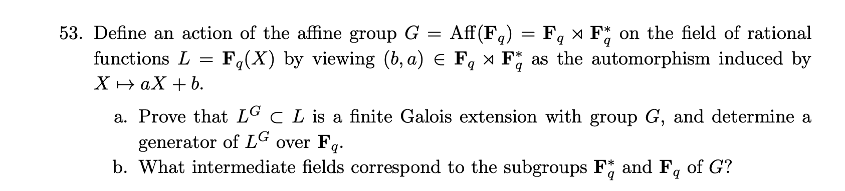 Solved 3. Define an action of the affine group | Chegg.com