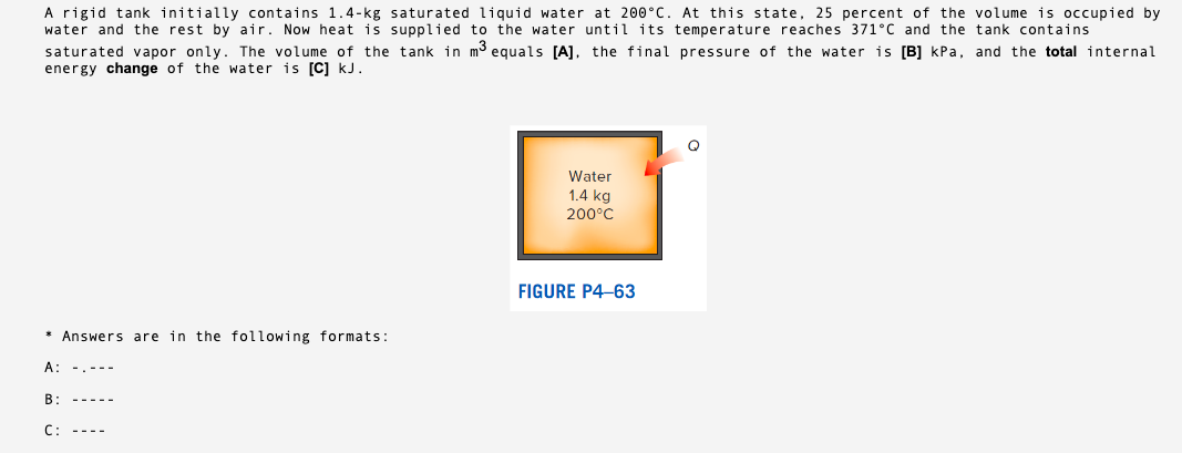 Solved A rigid tank initially contains 1.4−kg saturated | Chegg.com