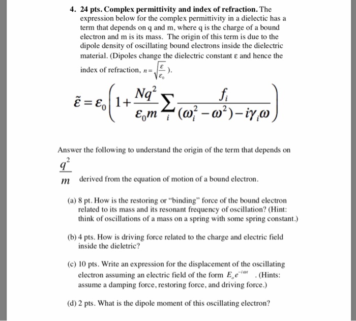 Dielectric Constant Equation