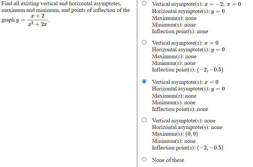 Solved Find all existing vertical and horizontal asymptotes, | Chegg.com