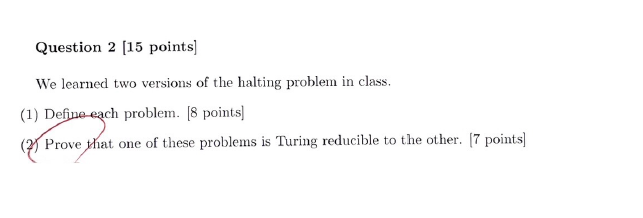 Solved Question 2 [15 points] We learned two versions of the | Chegg.com