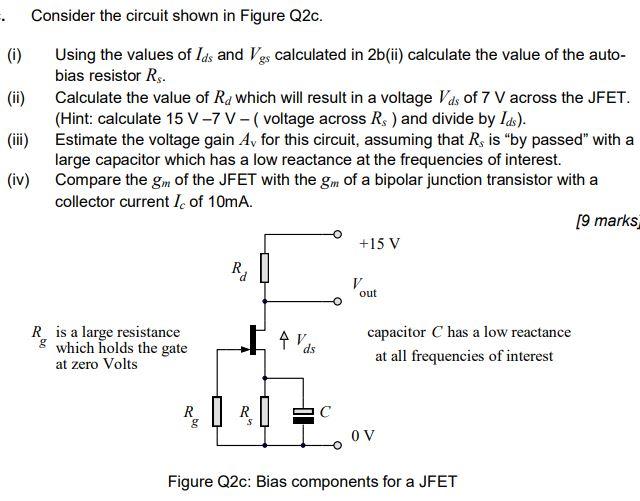 Solved (0) (ii) Consider the circuit shown in Figure Q2c. | Chegg.com