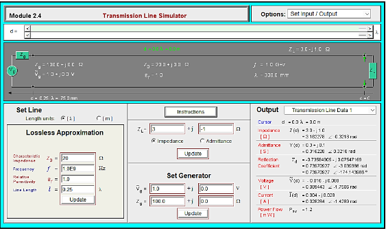 Module 2.4 Transmission Line Simulator Options: Set | Chegg.com