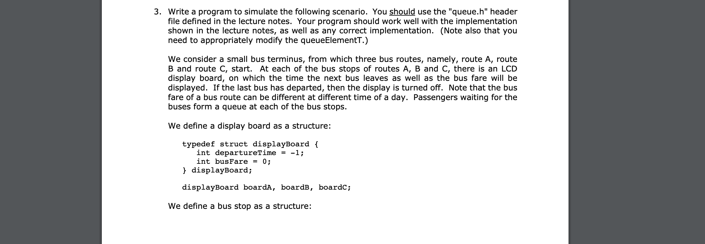 3. Write a program to simulate the following | Chegg.com