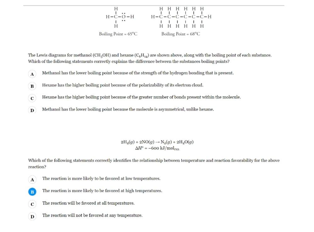 Solved The Lewis diagrams for methanol ( CH3OH) and hexane | Chegg.com
