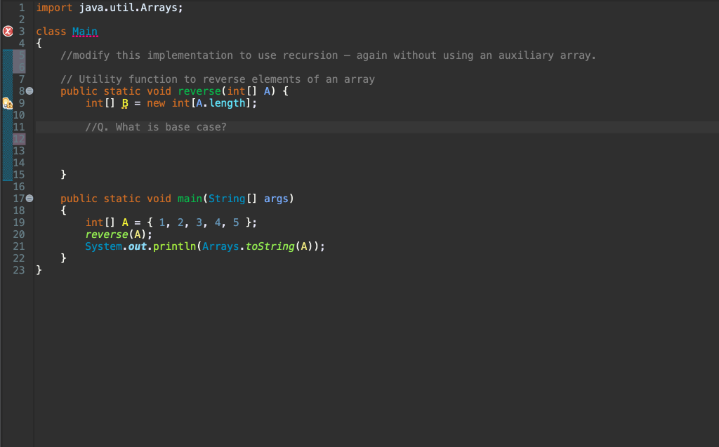 Solved 1 import java.util.Arrays; 2 3 class Main { 1/modify | Chegg.com