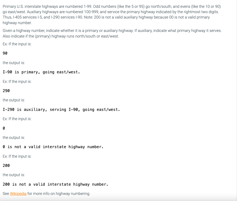 Solved Primary U.S. interstate highways are numbered 1-99. | Chegg.com