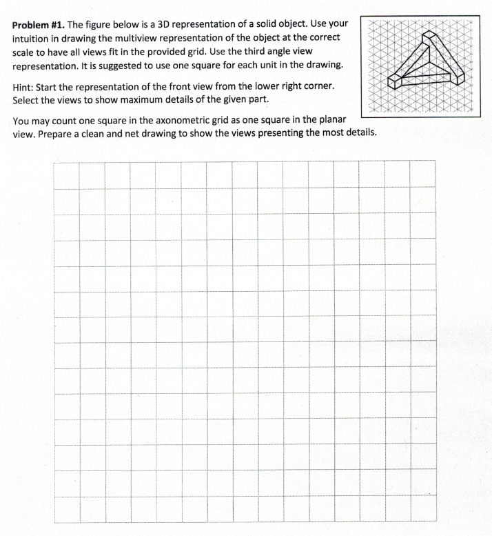 Solved Problem #1. The figure below is a 3D representation | Chegg.com