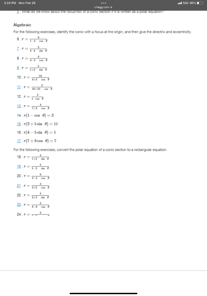 Solved ..11 564 36% 3:24 PM Mon Feb 28 chegg.com 5. What do | Chegg.com