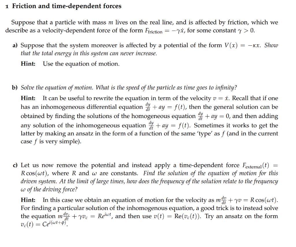 Solved Suppose that a particle with mass m lives on the real | Chegg.com