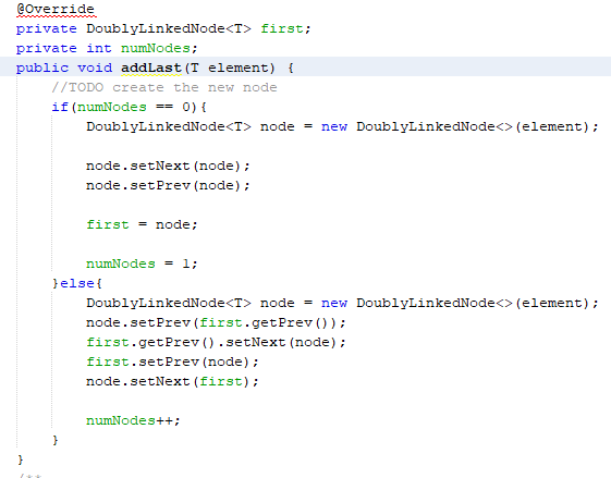 Solved Public Void Testaddlast Test The Addlast Method Of 