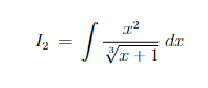 Solved Solve the following integral I2=∫﻿﻿x2x+13dx | Chegg.com