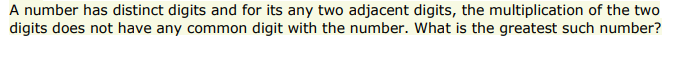 Solved A number has distinct digits and for its any two | Chegg.com