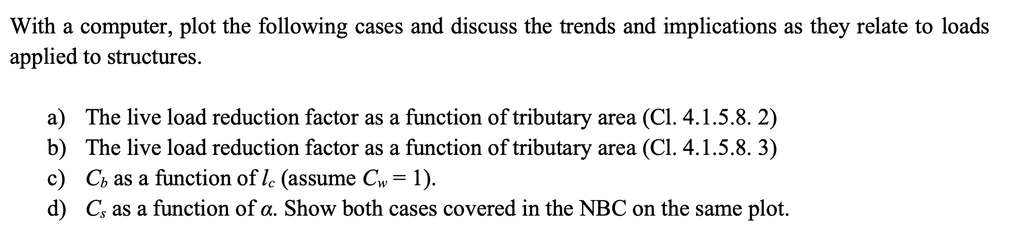 With a computer, plot the following cases and discuss | Chegg.com