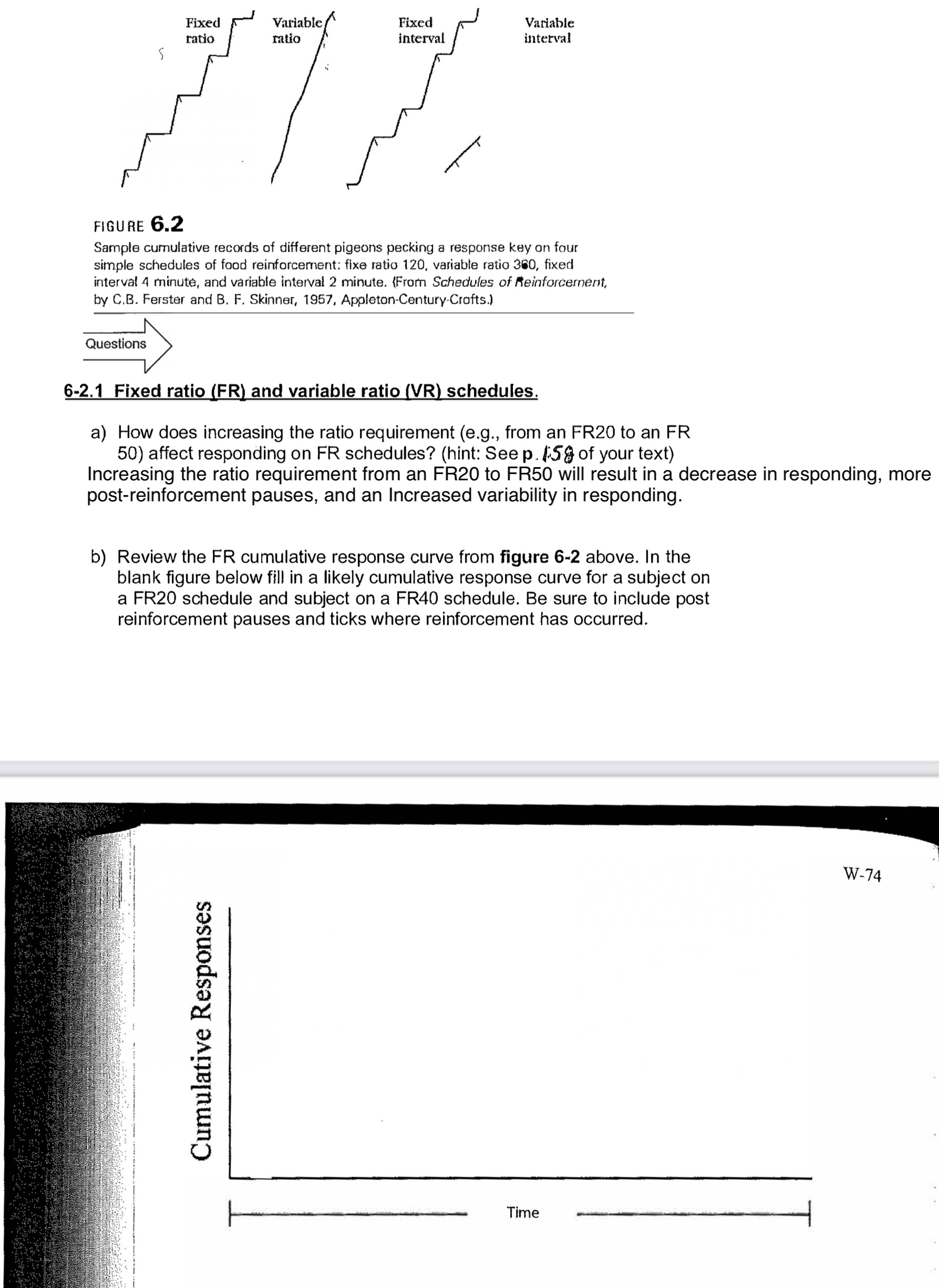 Solved b) Review the FR cumulative response curve from | Chegg.com