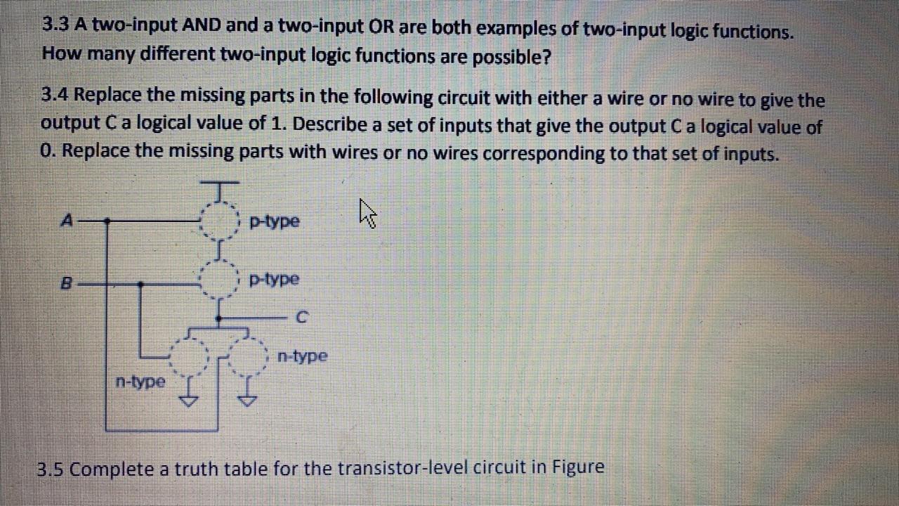Solved 33 A Two Input And And A Two Input Or Are Both 