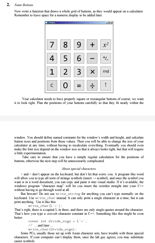 Solved 2. Some Buttons Now write a function that draws a | Chegg.com