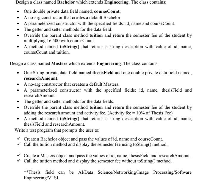 Solved 15 Question: 2 Design a class named Engineering. The | Chegg.com