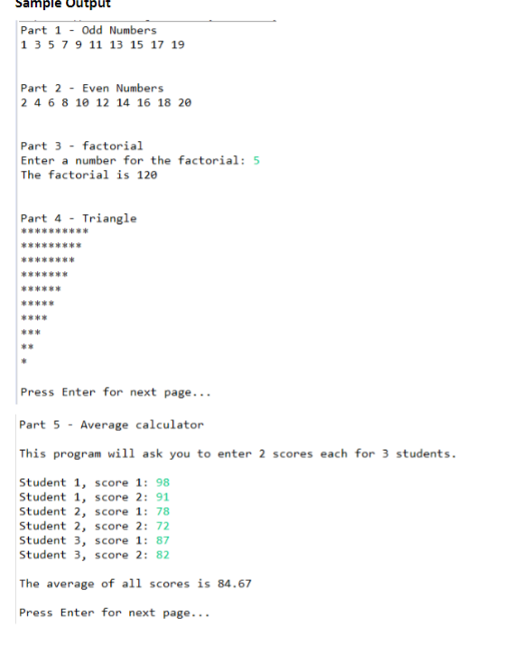 Solved 1. Using a for loop, list all odd numbers from 1 to | Chegg.com