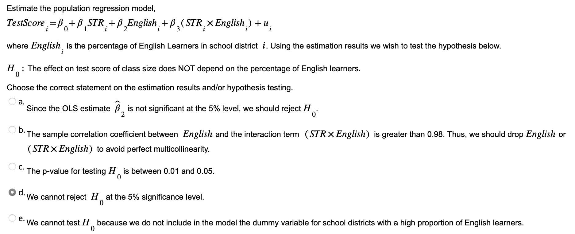 Solved stimation exercises here the type of standard error | Chegg.com