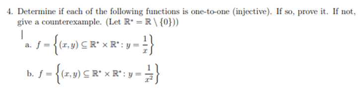 Solved 4. Determine if each of the following functions is | Chegg.com