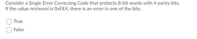 Solved Consider A Single Error Correcting Code That Protects 