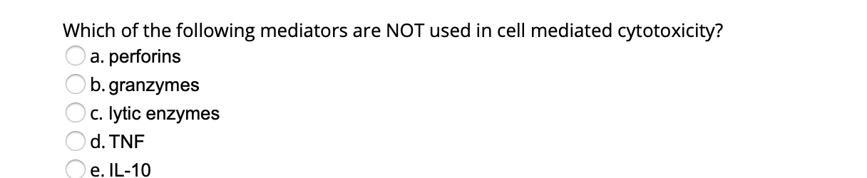 Solved Which of the following mediators are NOT used in cell | Chegg.com