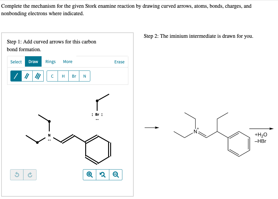 Solved Complete the mechanism for the given Stork enamine | Chegg.com