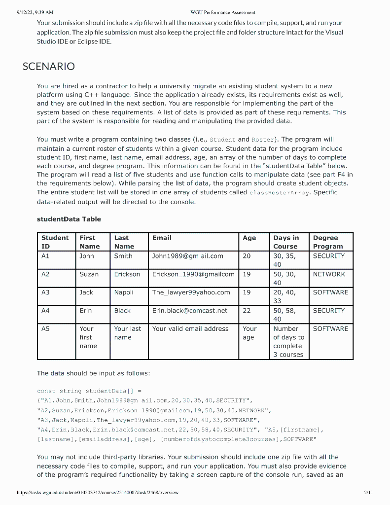 Solved I'm working on a C++ project and my code is compiling | Chegg.com