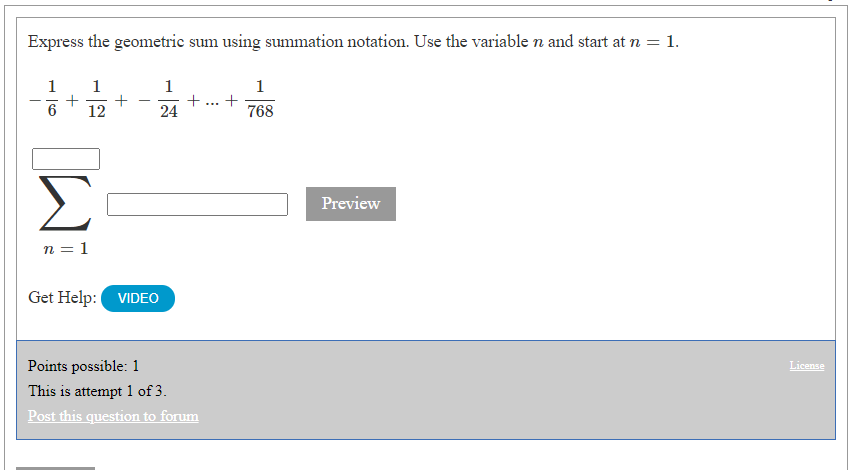 Solved Express the geometric sum using summation notation. | Chegg.com