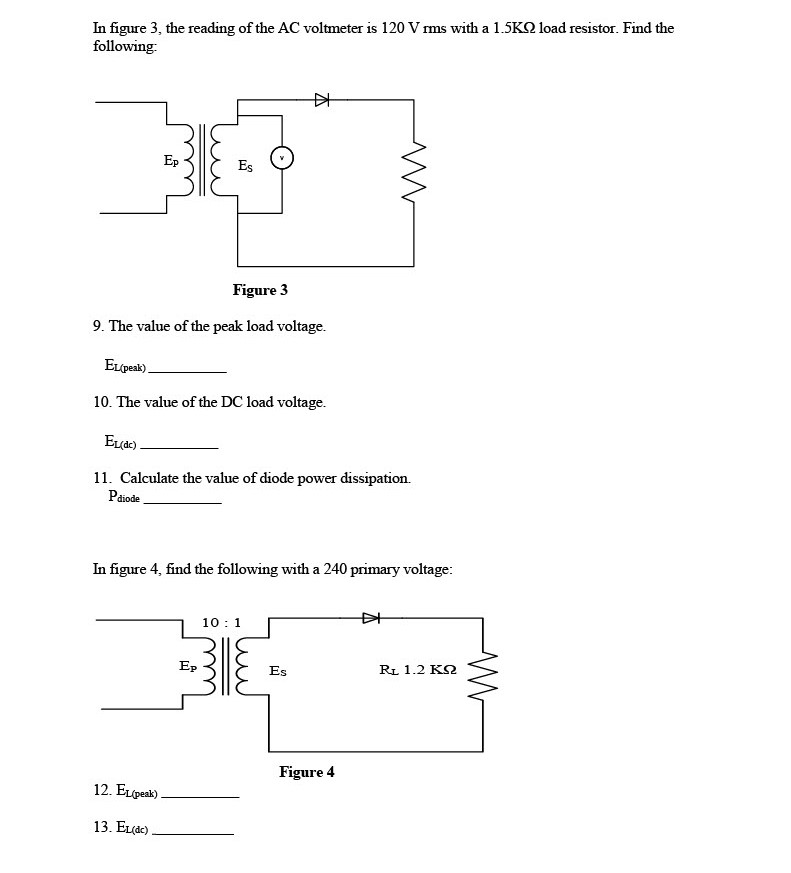 Solved In figure 1 , the reading of the AC voltmeter is 20 V | Chegg.com