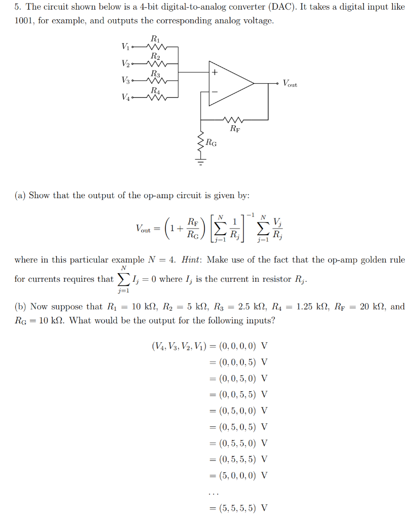 Solved 5. The circuit shown below is a 4-bit | Chegg.com