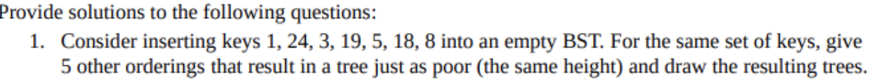 Solved Using Java: Draw the trees using software they should | Chegg.com
