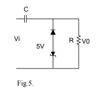 Solved с HH Vi REVO 5V Fig.5. (b) For the clamper network | Chegg.com