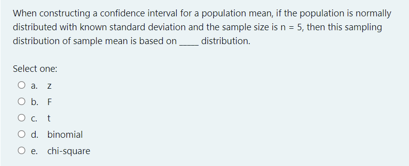 Solved When Constructing A Confidence Interval For A Chegg