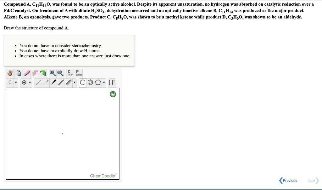 Solved Compound A, C4H160, was found to be an optically | Chegg.com