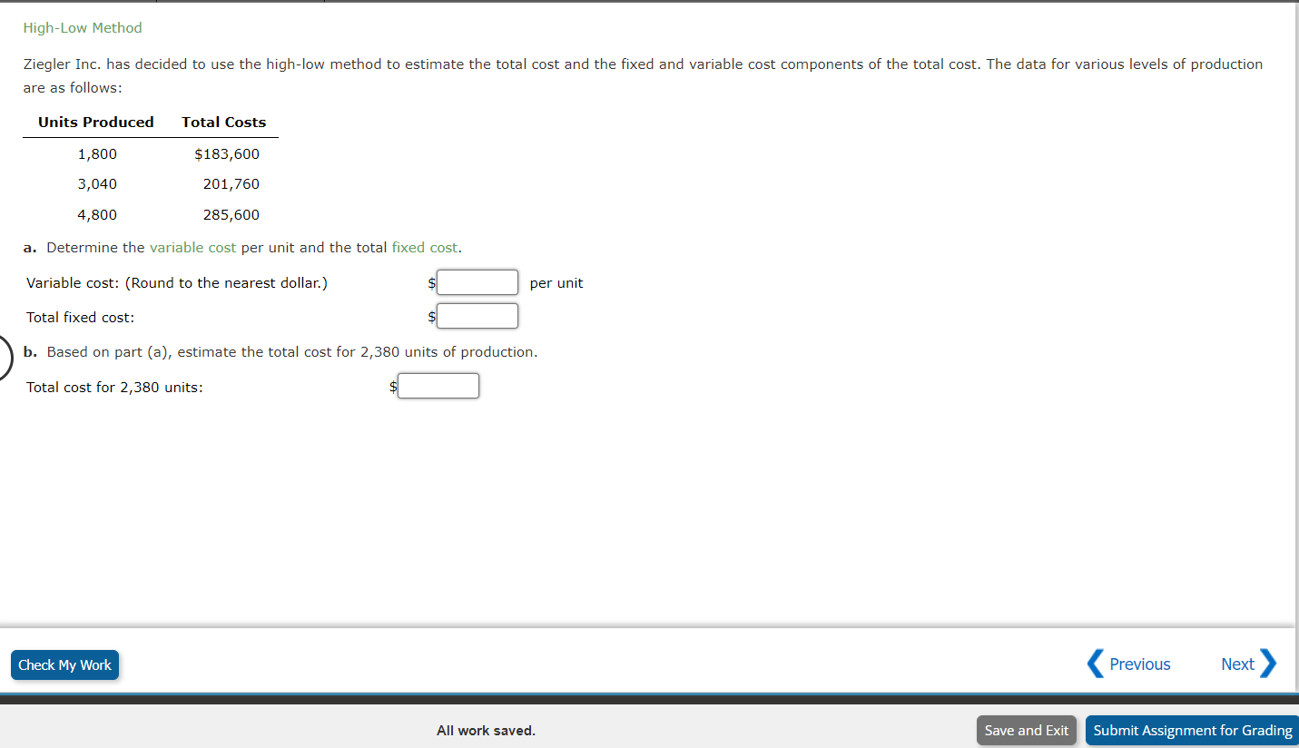 Solved Relevant Range and Fixed and Variable Costs Child | Chegg.com
