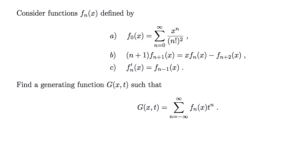 Solved Consider functions fn(x) defined by a) | Chegg.com