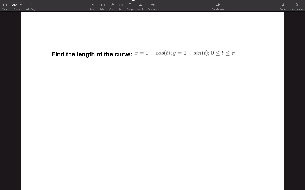 Solved 203% Zoom 1 Insert Table Chart View Add Page Text | Chegg.com