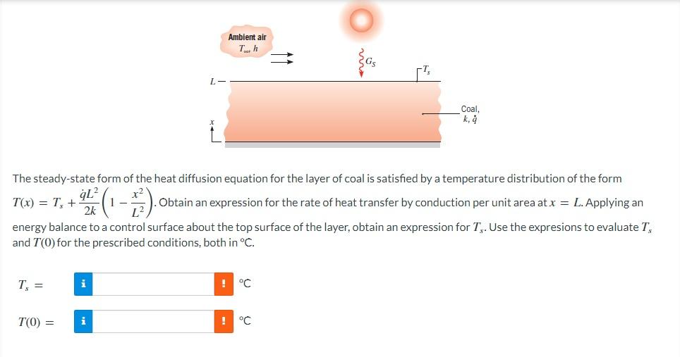 Solved The steady-state form of the heat diffusion equation | Chegg.com