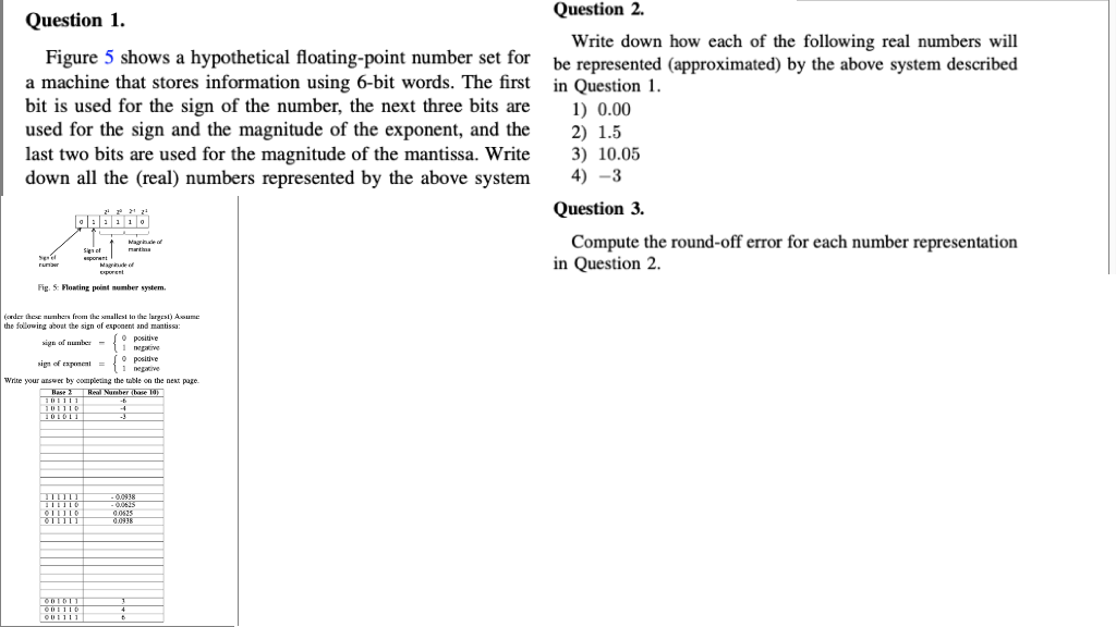Solved O. Question 1. Question 2. Write down how each of the | Chegg.com