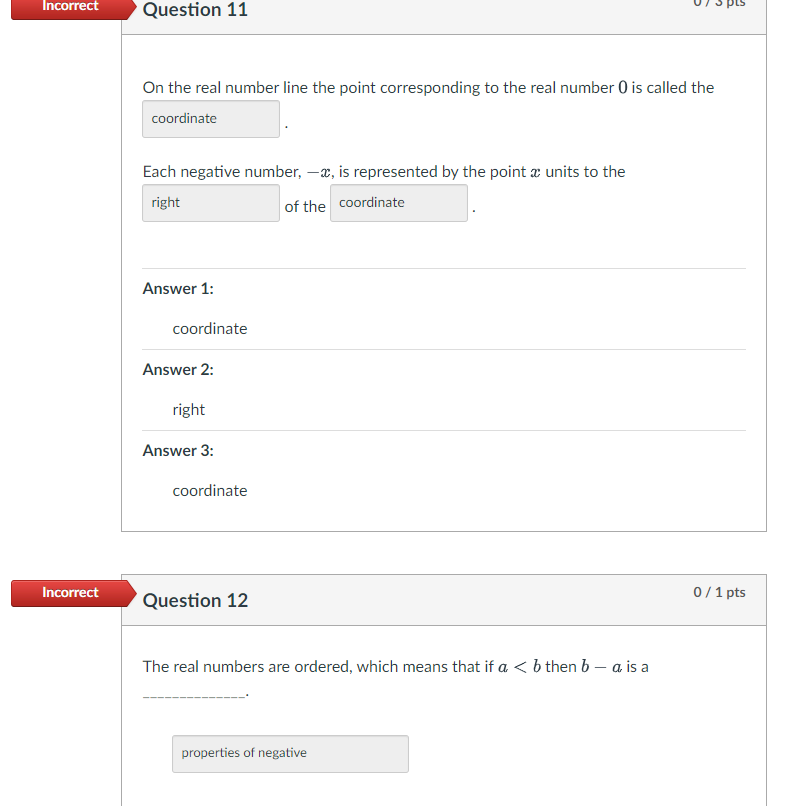 Solved Question 8 0/1 pts Every non-zero real number a has | Chegg.com