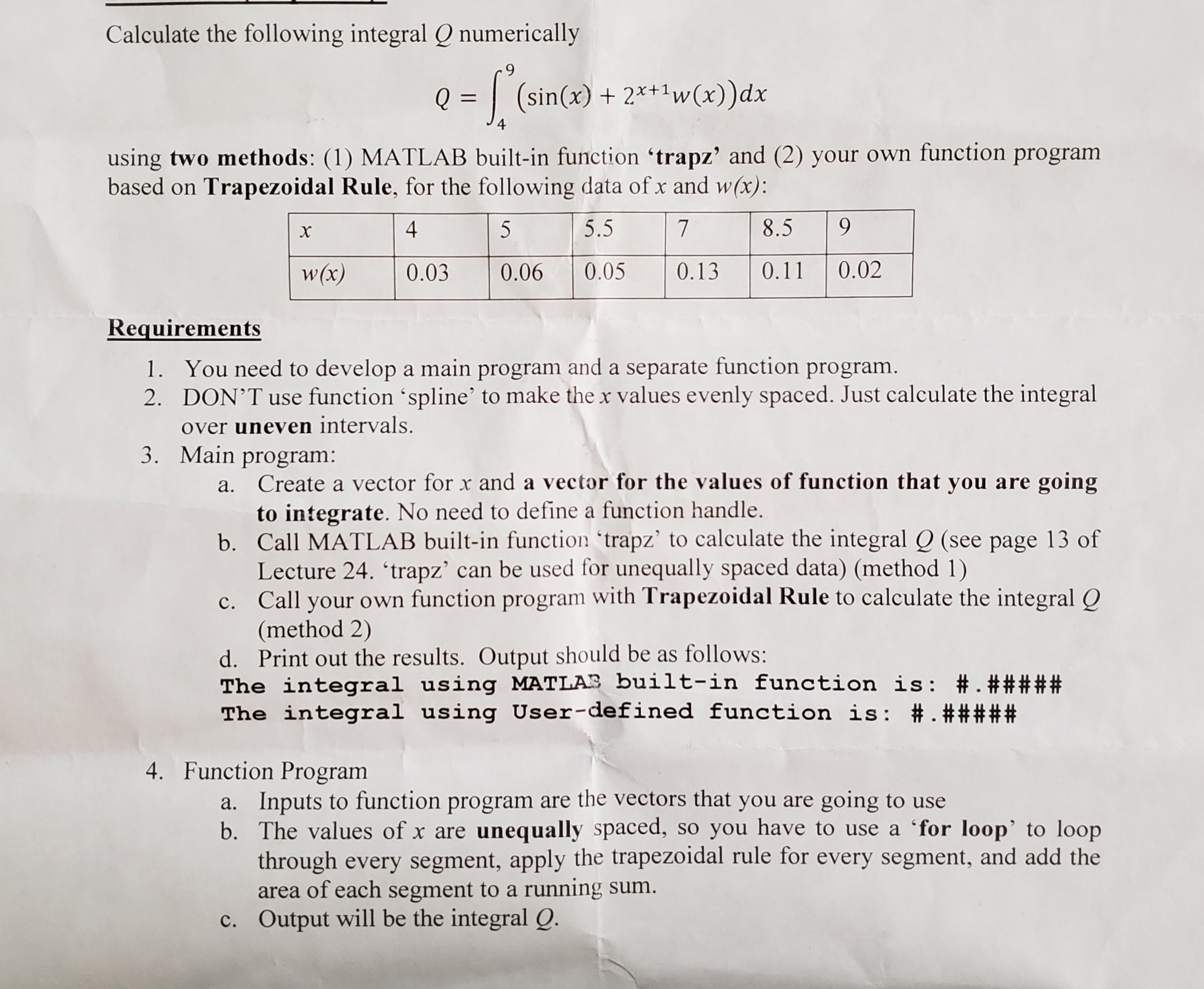 Solved Calculate the following integral Q numerically | Chegg.com
